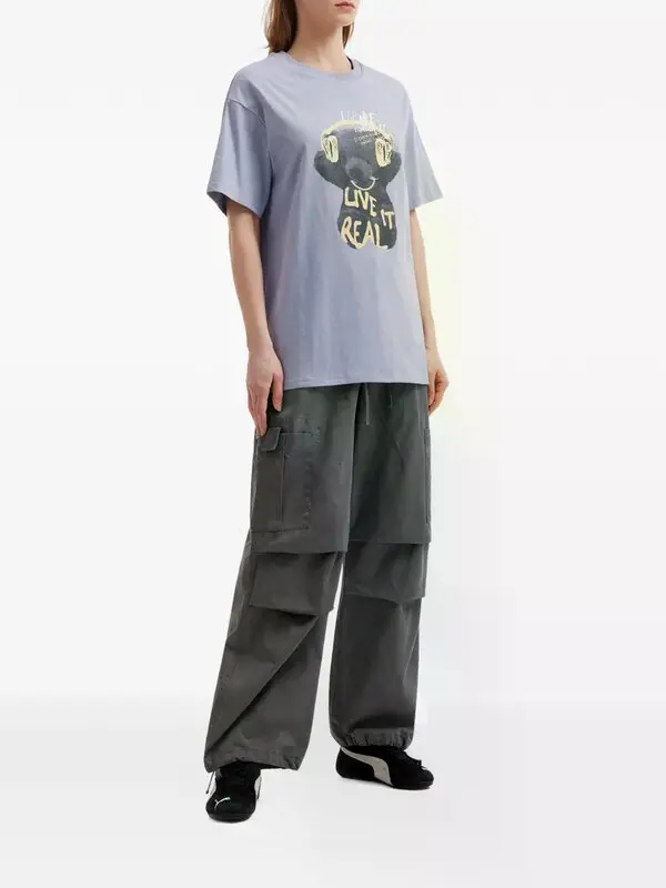 Izzue Graphic-print Cotton T-shirt - Blue