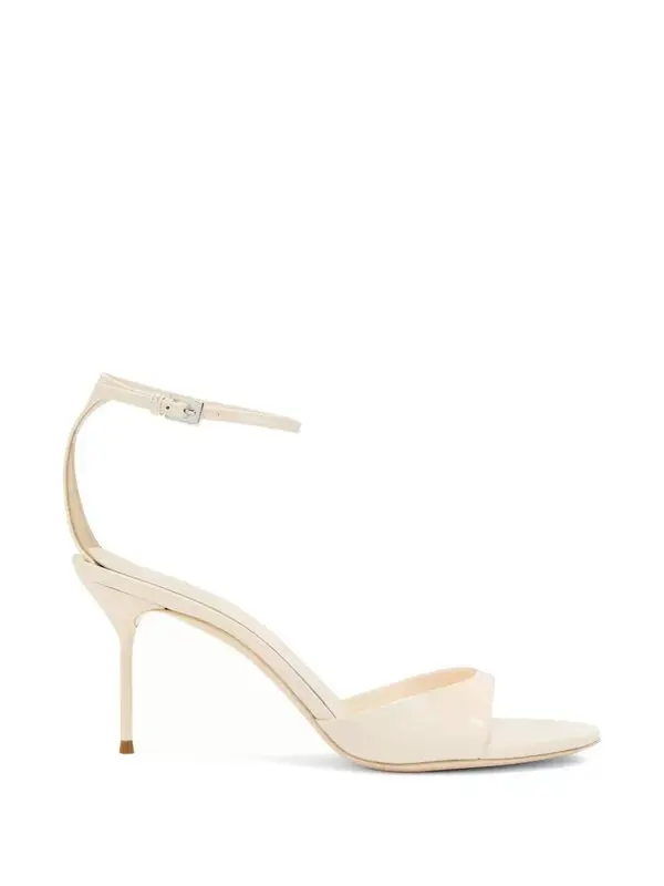 Paris Texas Ankle Strap Leather Sandals - Neutrals