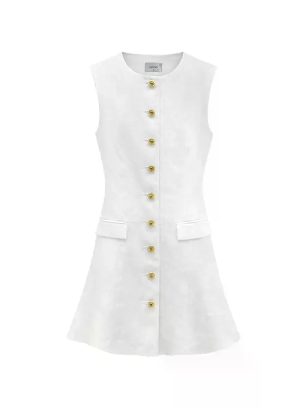 SANS FAFF Eclat Buttoned Mini Dress - White