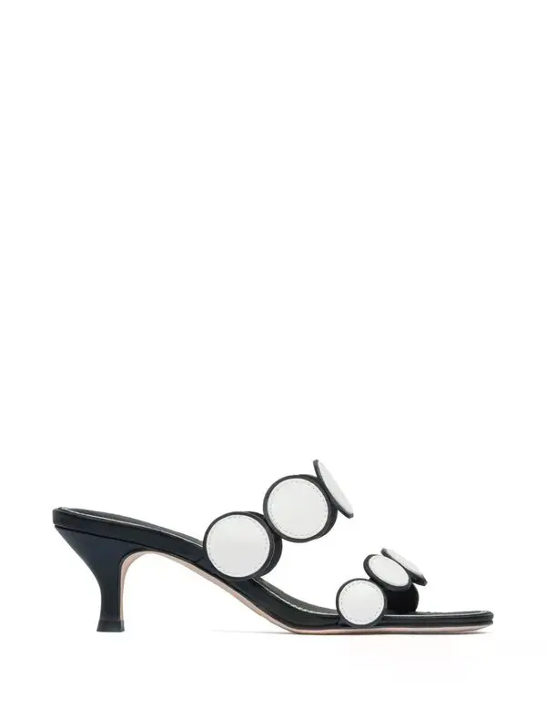 Bernardo Prya Circle-embellished Heeled Sandals - Black