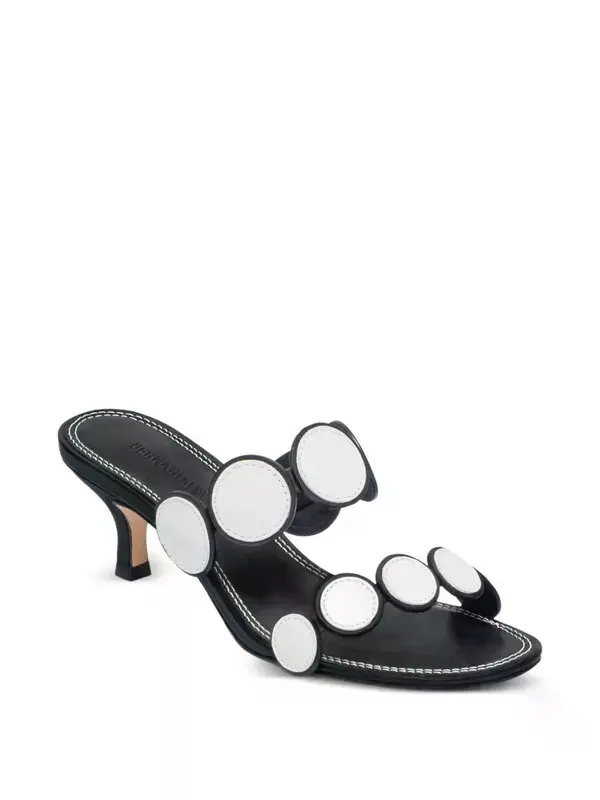 Bernardo Prya Circle-embellished Heeled Sandals - Black