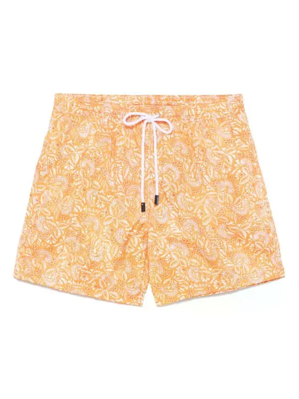 BARBA NAPOLI Printed Swim Shorts - Orange