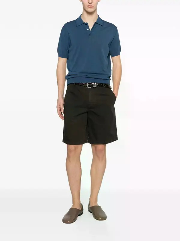 Canali Short-sleeve Polo Shirt - Blue