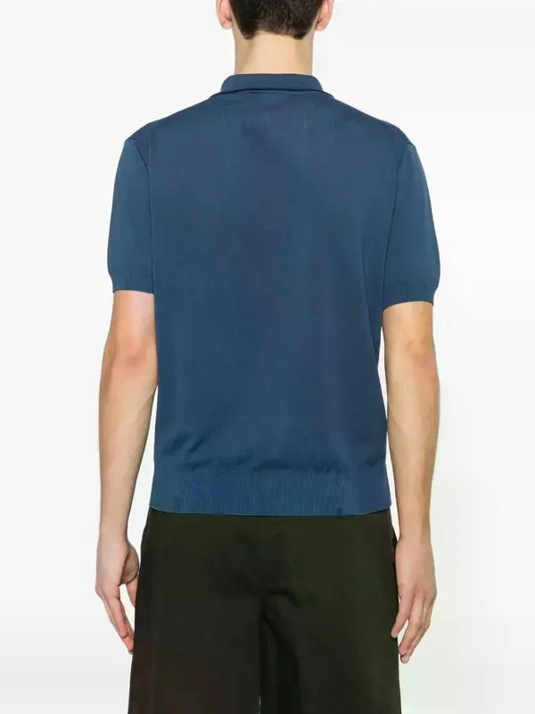 Canali Short-sleeve Polo Shirt - Blue