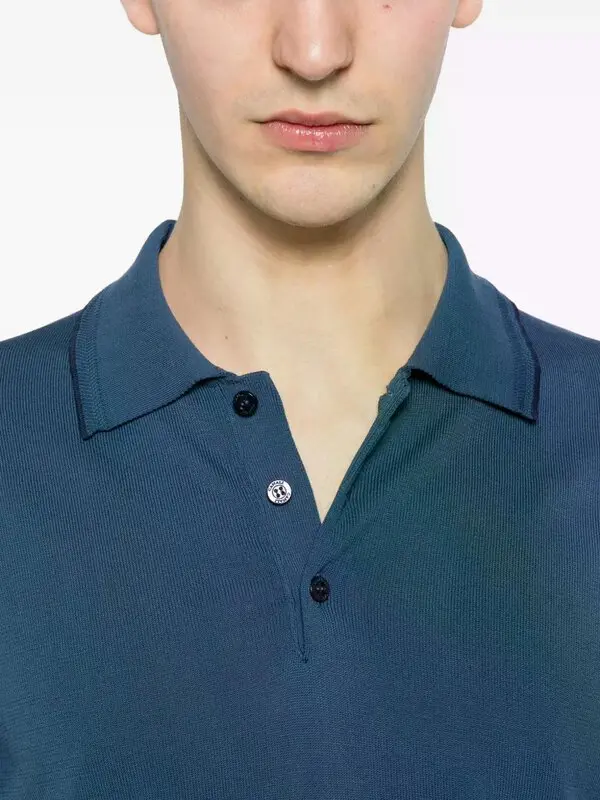 Canali Short-sleeve Polo Shirt - Blue