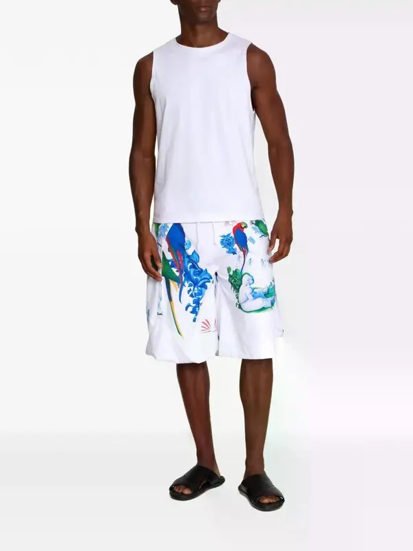 AMIR SLAMA Parrot-print Bermuda Shorts