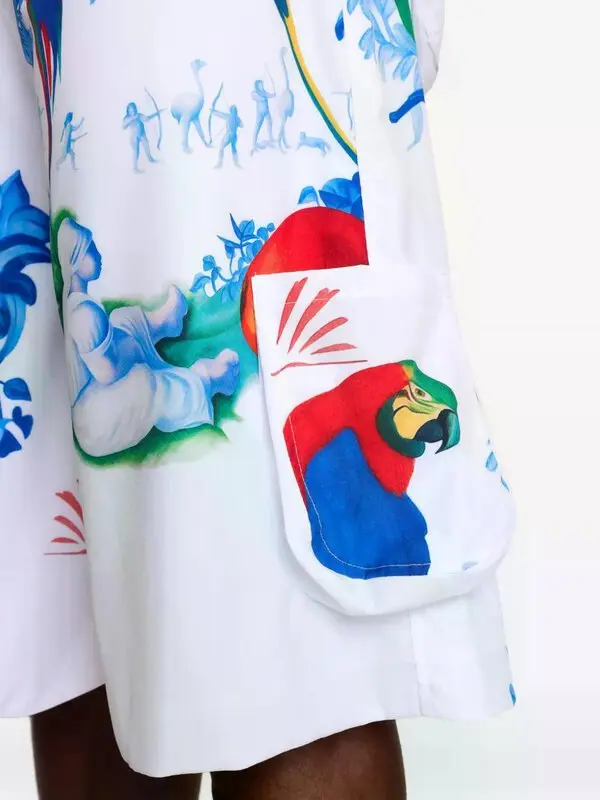 AMIR SLAMA Parrot-print Bermuda Shorts