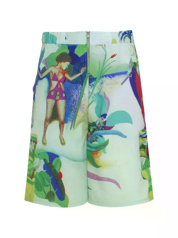 AMIR SLAMA Printed Cargo Shorts