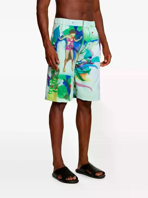 AMIR SLAMA Printed Cargo Shorts