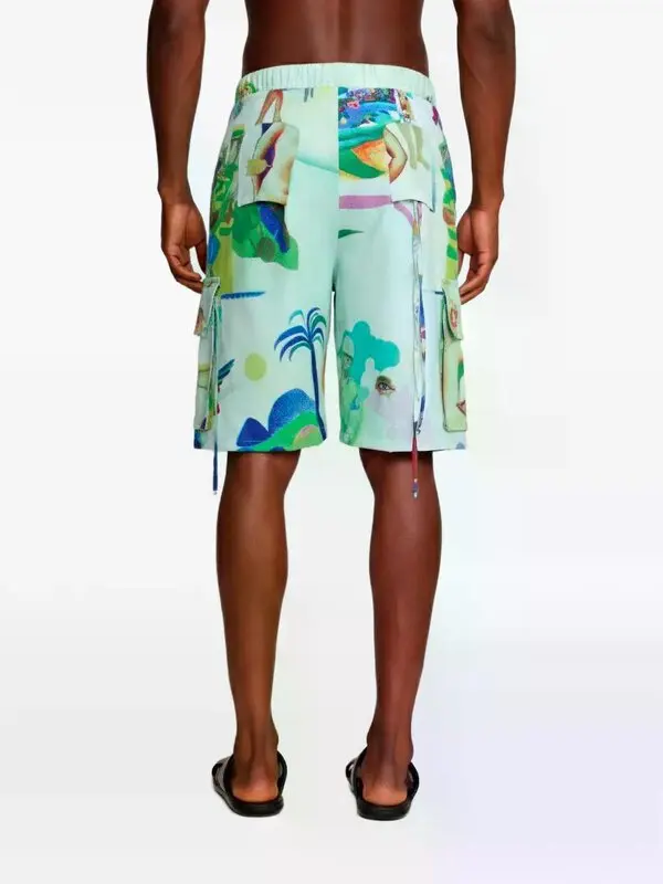 AMIR SLAMA Printed Cargo Shorts