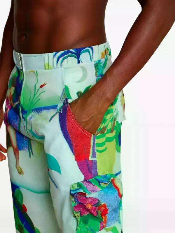 AMIR SLAMA Printed Cargo Shorts