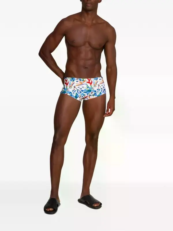 AMIR SLAMA Floral-print Swimming Trunks