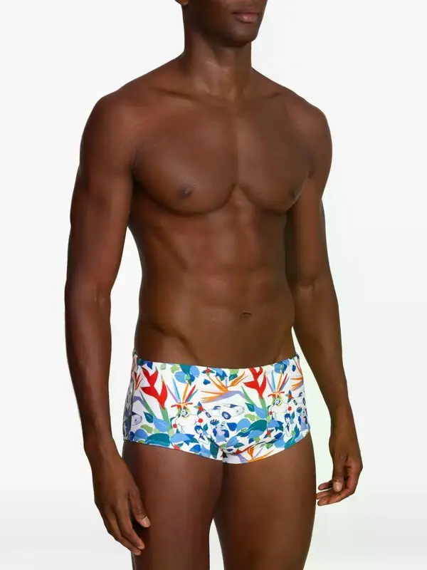 AMIR SLAMA Floral-print Swimming Trunks