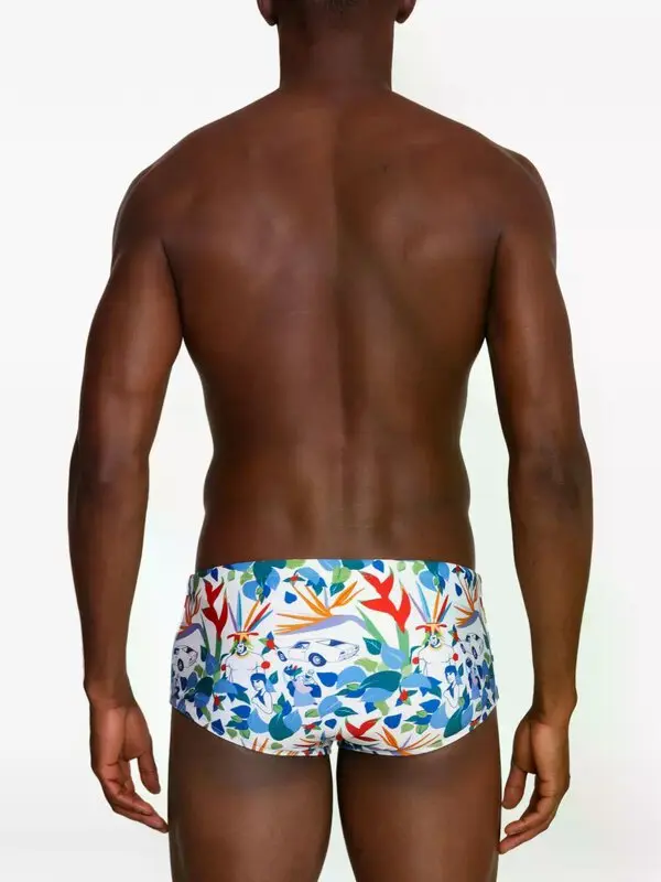 AMIR SLAMA Floral-print Swimming Trunks
