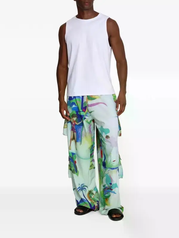 AMIR SLAMA Printed Trousers