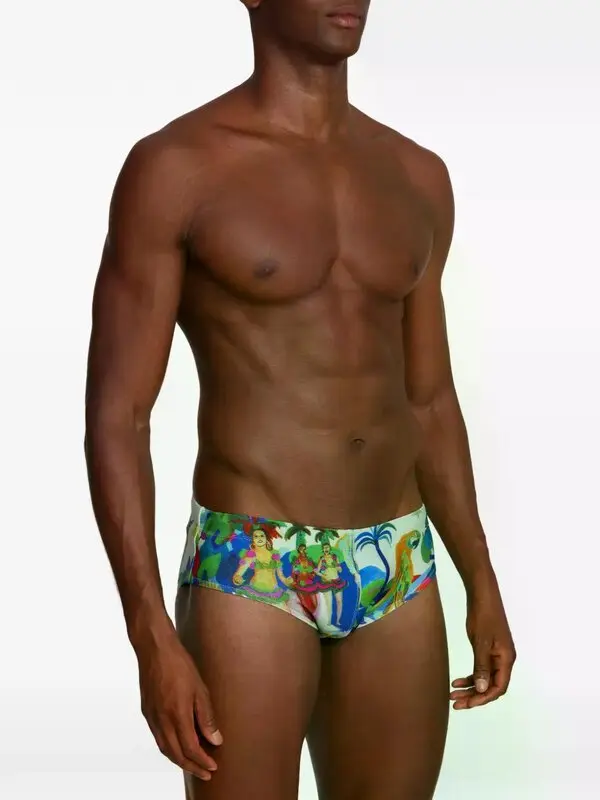 AMIR SLAMA Printed Swimming Trunks