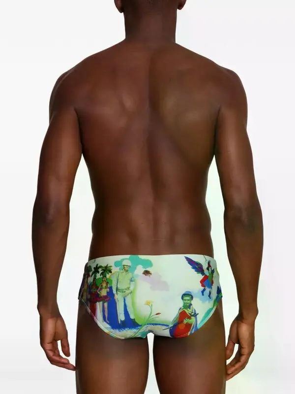 AMIR SLAMA Printed Swimming Trunks