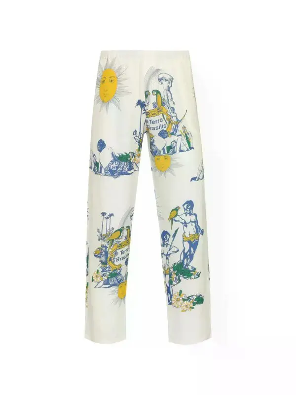 AMIR SLAMA Printed Straight Trousers