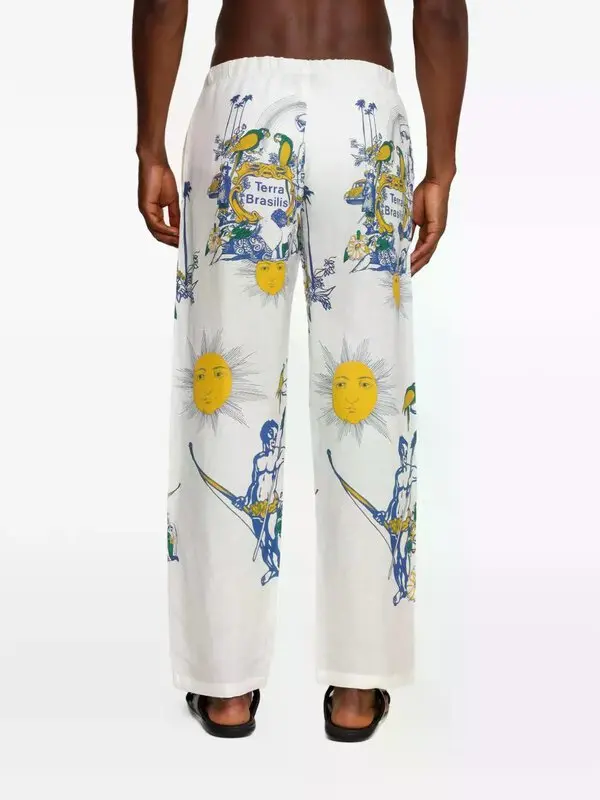 AMIR SLAMA Printed Straight Trousers