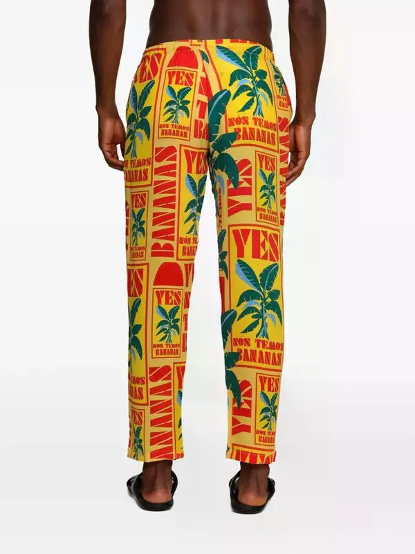 AMIR SLAMA Lettering-print Straight Trousers