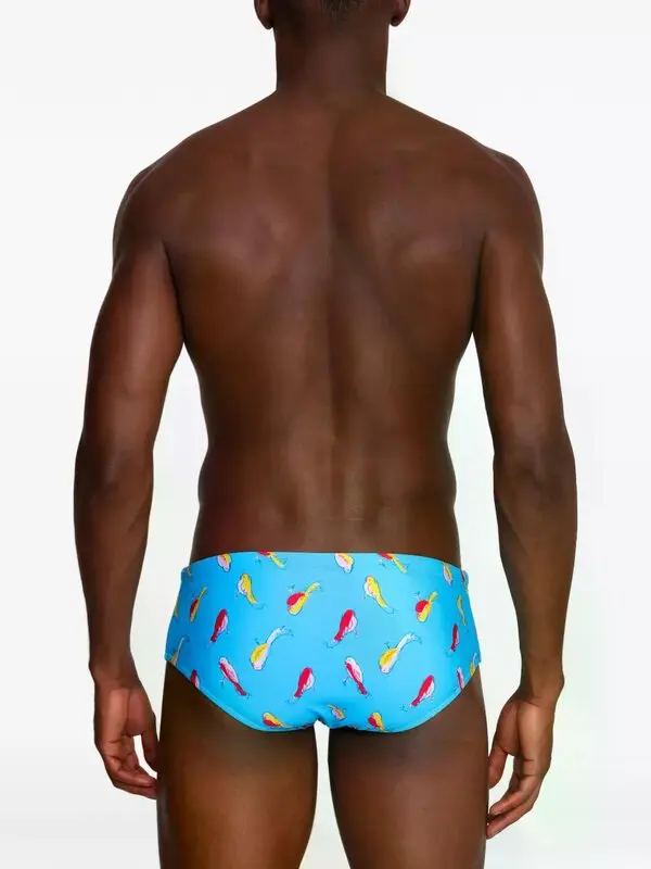 AMIR SLAMA Bird-print Swim Trunks
