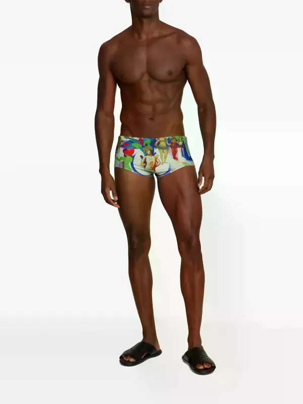 AMIR SLAMA Patterned Swimming Trunks