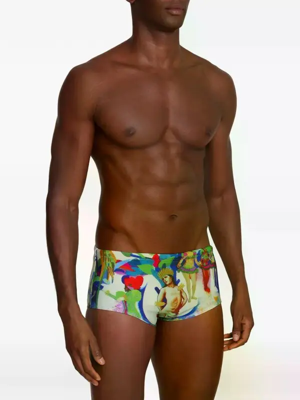 AMIR SLAMA Patterned Swimming Trunks