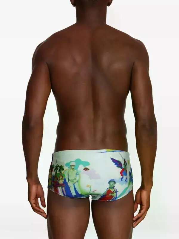 AMIR SLAMA Patterned Swimming Trunks