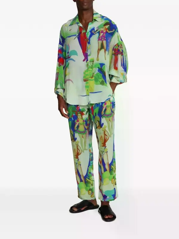 AMIR SLAMA Printed-patterned Trousers