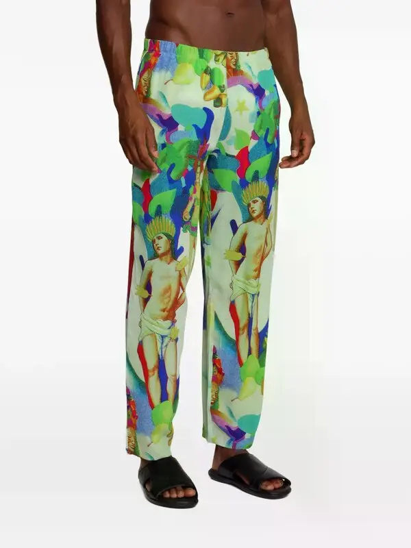 AMIR SLAMA Printed-patterned Trousers