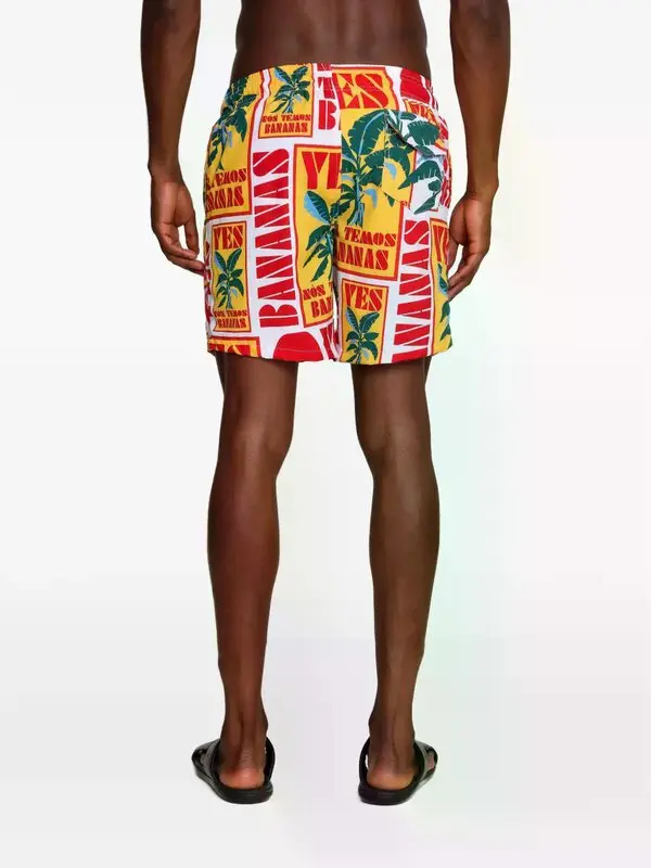 AMIR SLAMA Graphic-print Drawstring Swim Shorts