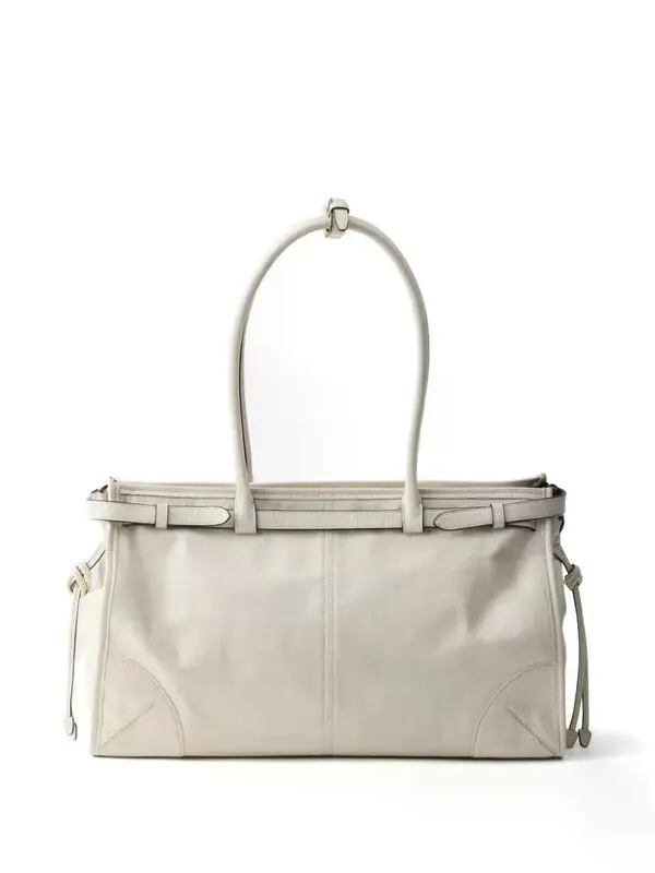 Prada Bonnie Large Leather Handbag - Neutrals
