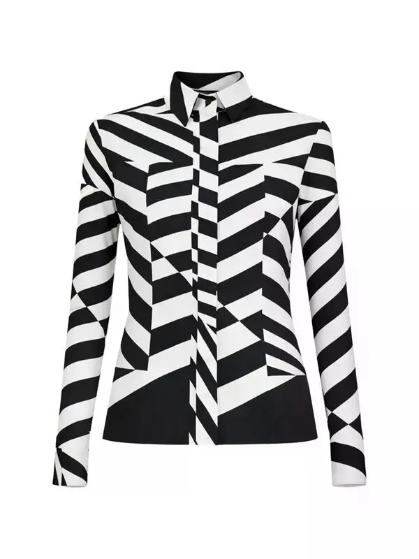 GLORIA COELHO Geometric-print Shirt - White