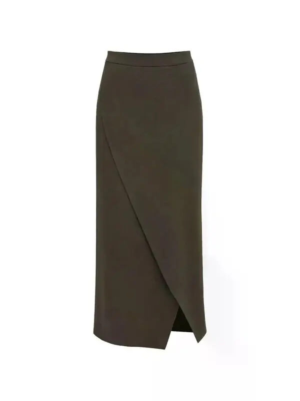 GLORIA COELHO Tulip-effect Straight Skirt - Green
