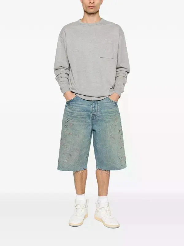 PURPLE BRAND P070 Frayed Shorts - Blue