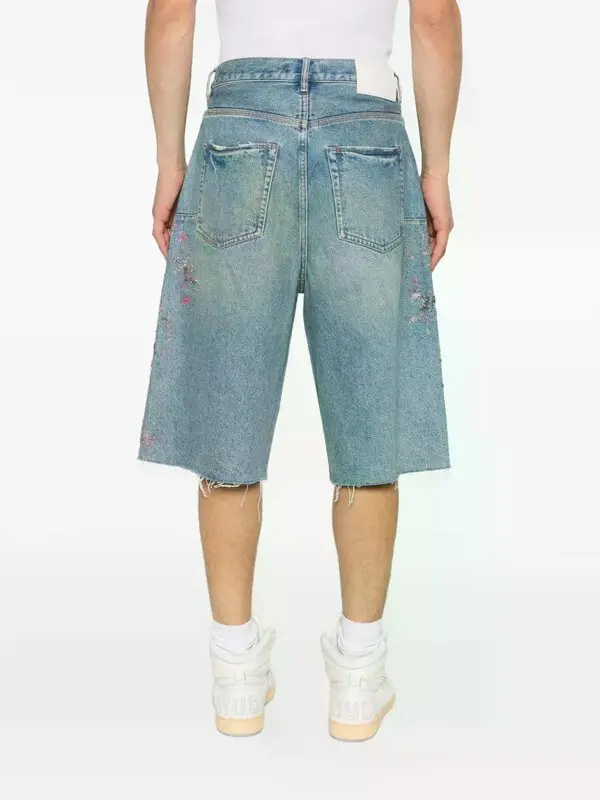 PURPLE BRAND P070 Frayed Shorts - Blue