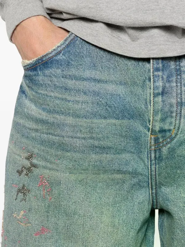 PURPLE BRAND P070 Frayed Shorts - Blue