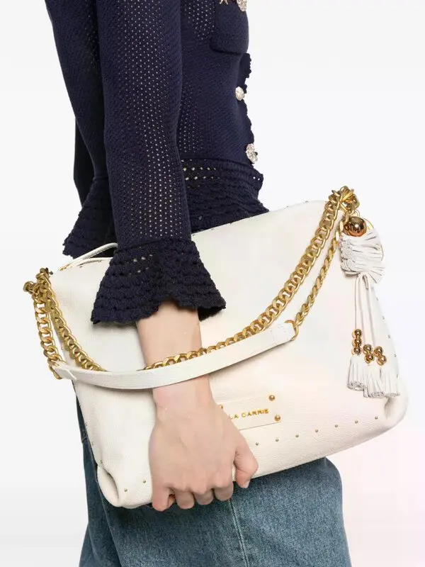 LA CARRIE Tassel-detail Shoulder Bag - White