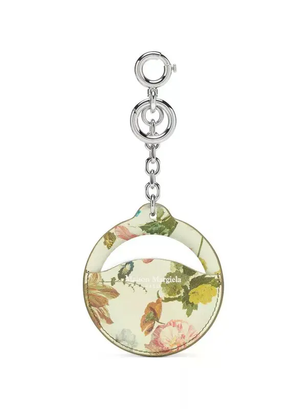 MAISON MARGIELA Floral-print Keyring - Neutrals