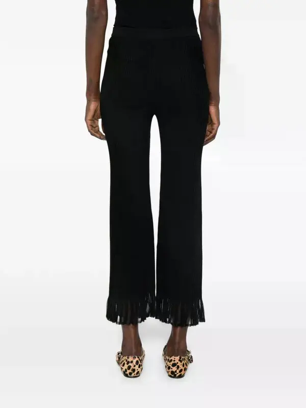 Sandro Ruffled Knit Trousers