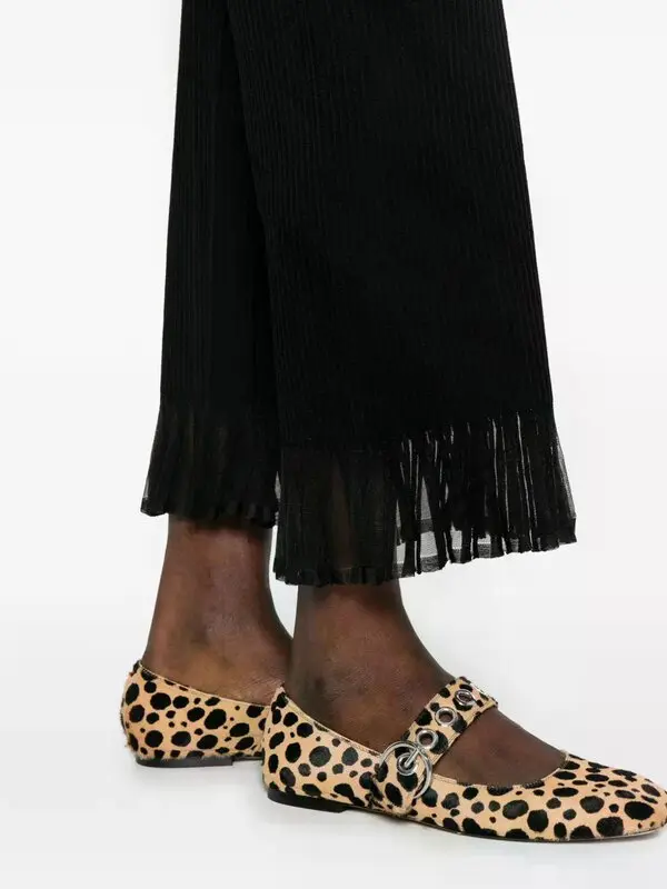 Sandro Ruffled Knit Trousers