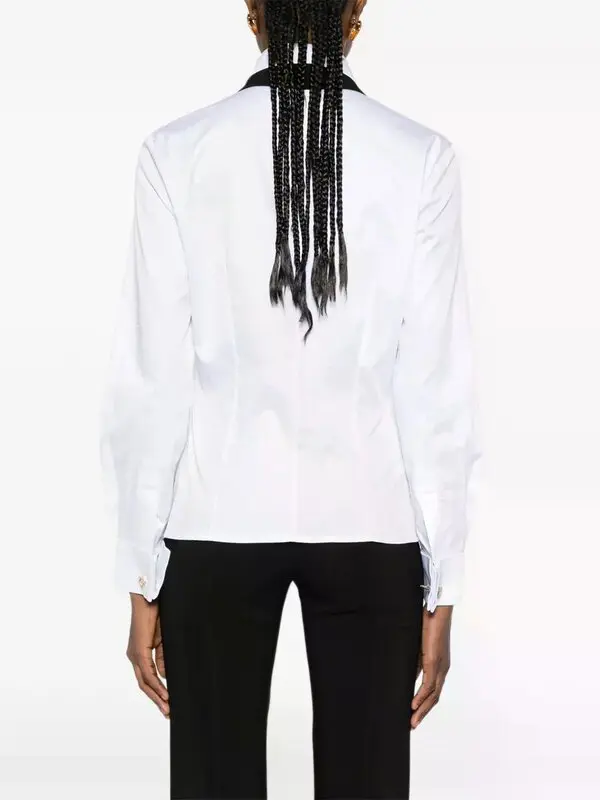 CATALINA Crystal-cuff Scarf Shirt