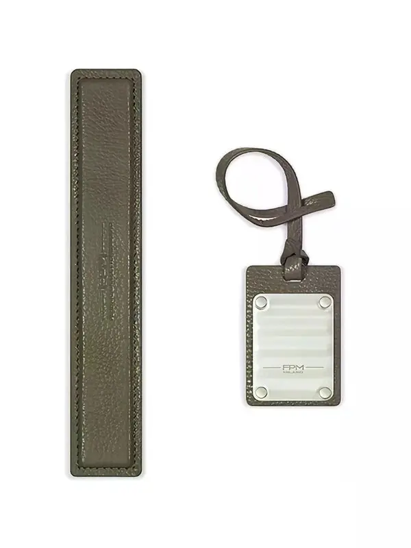 FPM MILANO Metal Plate Address Tag - Brown