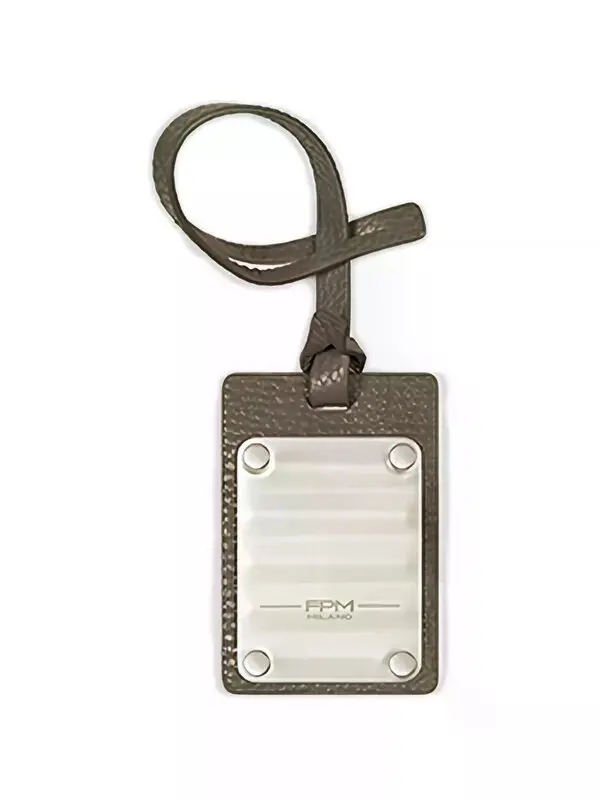 FPM MILANO Metal Plate Address Tag - Brown