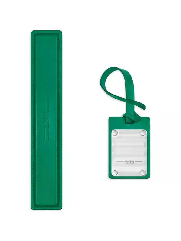 FPM MILANO Address Leather Tag - Green