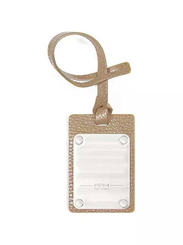 FPM MILANO Shimmer Metal Leather Address Tag