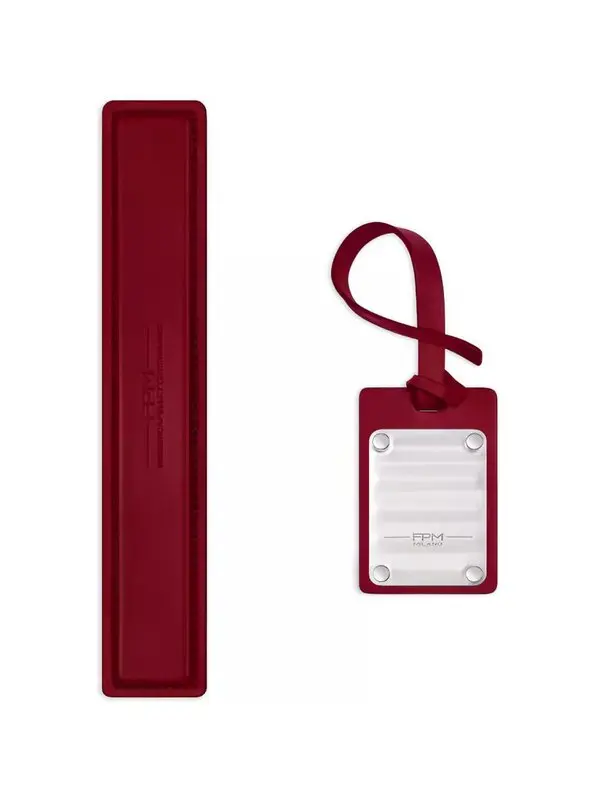 FPM MILANO Leather Luggage Handle - Red