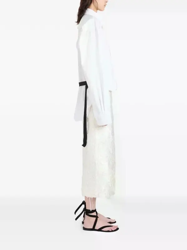 Proenza Schouler Dalma Floral-jacquard Skirt - White