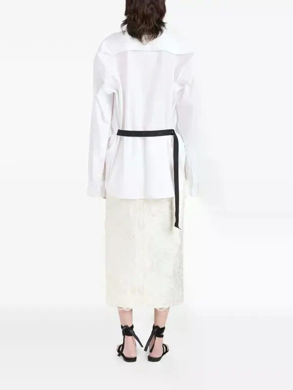 Proenza Schouler Dalma Floral-jacquard Skirt - White