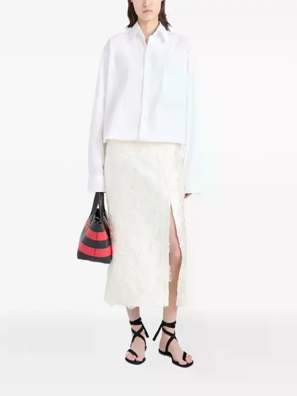 Proenza Schouler Dalma Floral-jacquard Skirt - White
